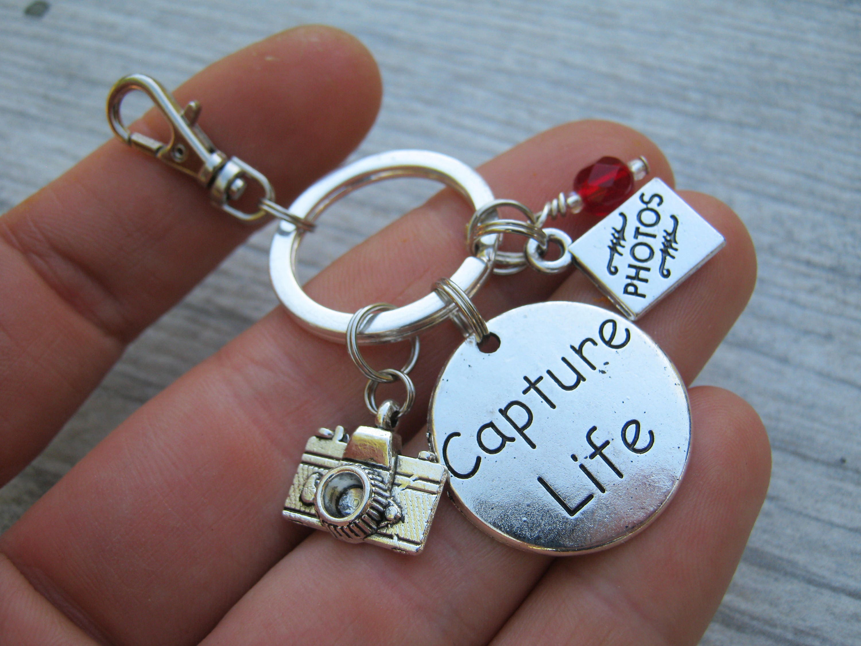 Personalized Photograper Keychain, Photo Zipper Pull, Capture Life ...