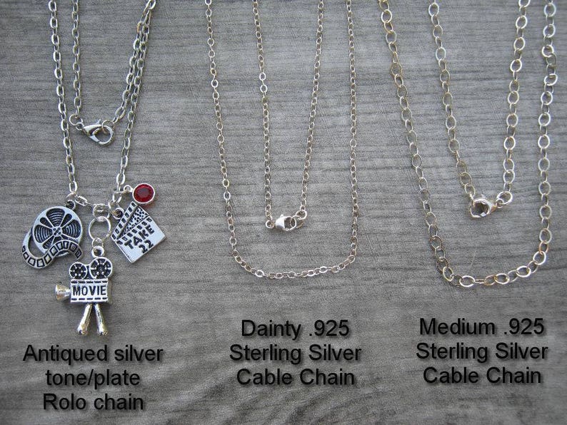 Film Necklace, Actor Actress Necklace, Movie Buff Jewelry, Personalized ...