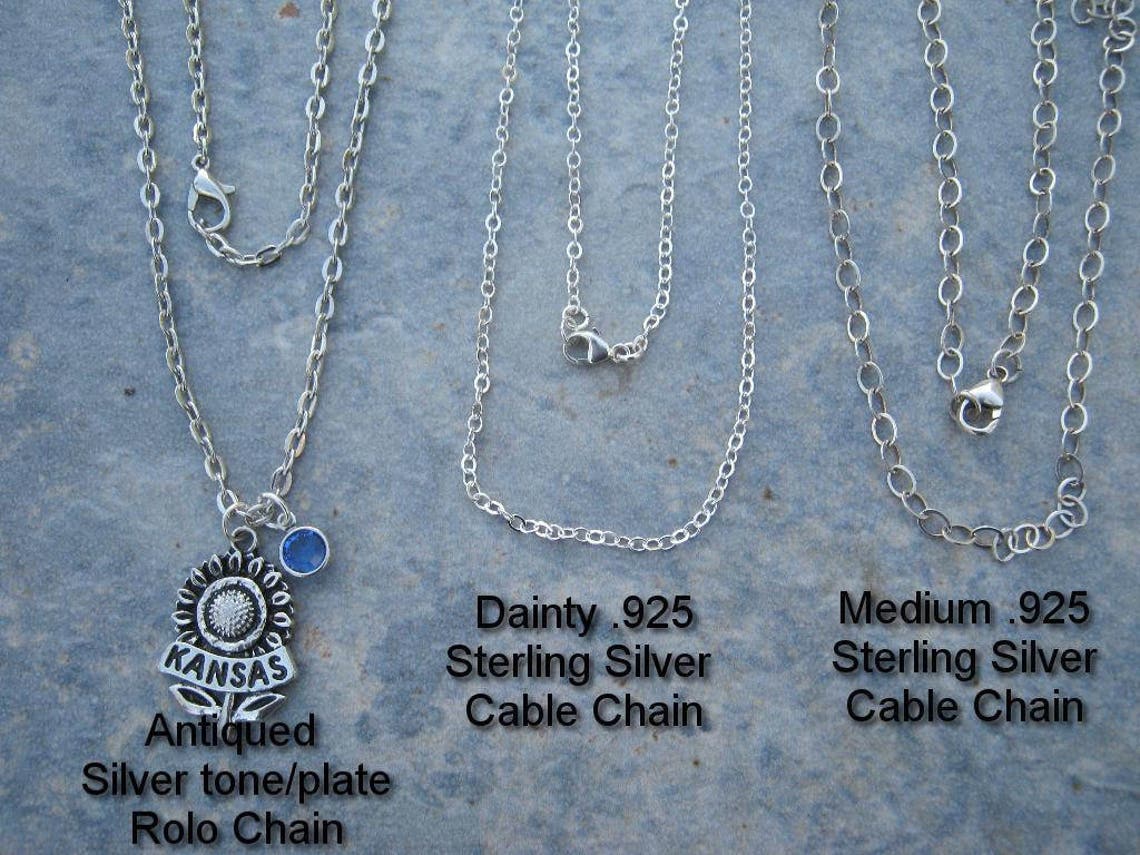 Kansas Charm Necklace Sunflower Necklace US State Jewelry | Etsy