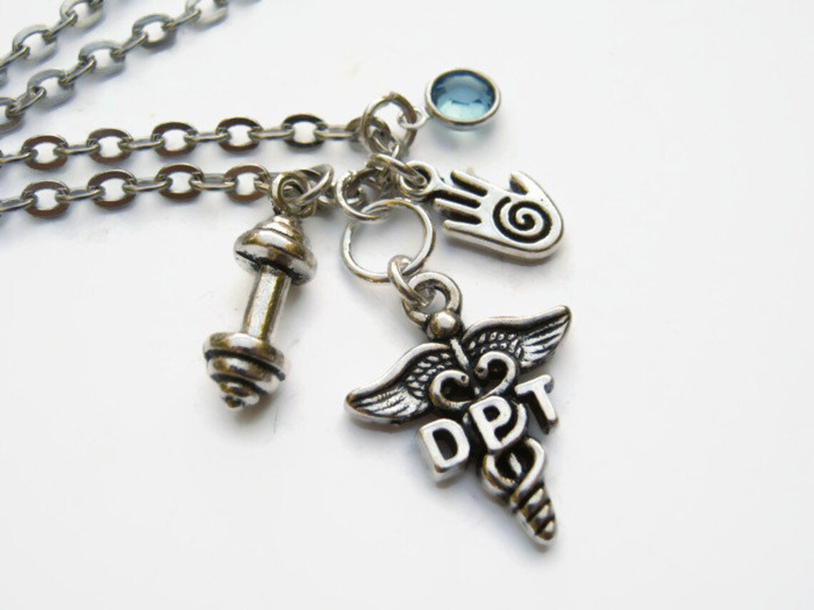 Doctor of Physical Therapy Necklace DPT Caduceus Necklace - Etsy