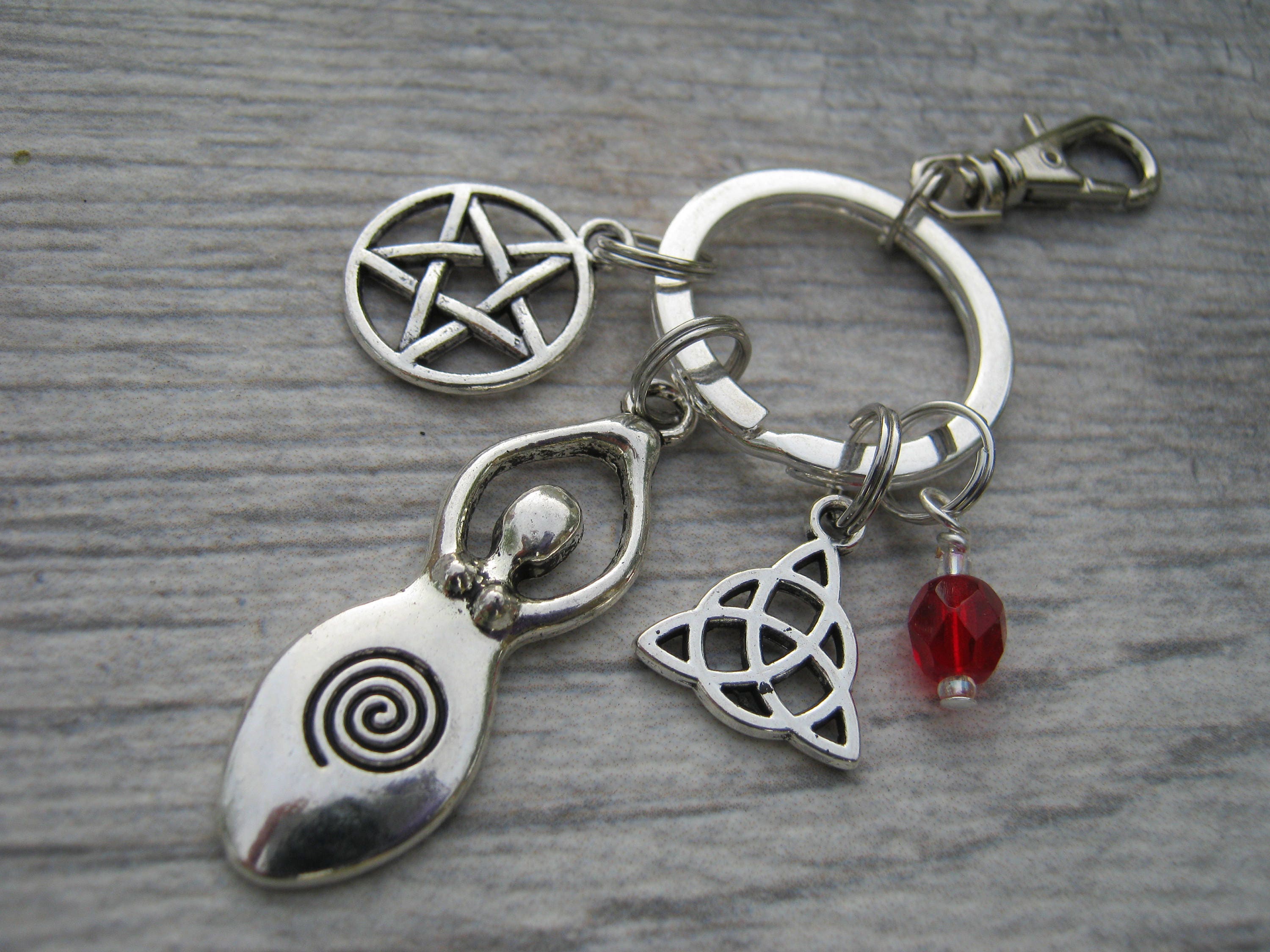 Goddess Keychain Personalized Zipper Pull Witch Accessory | Etsy