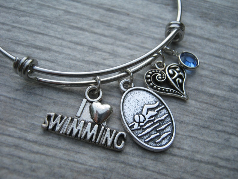 Personalized Swim Bracelet Expandable Bangle Bracelet - Etsy