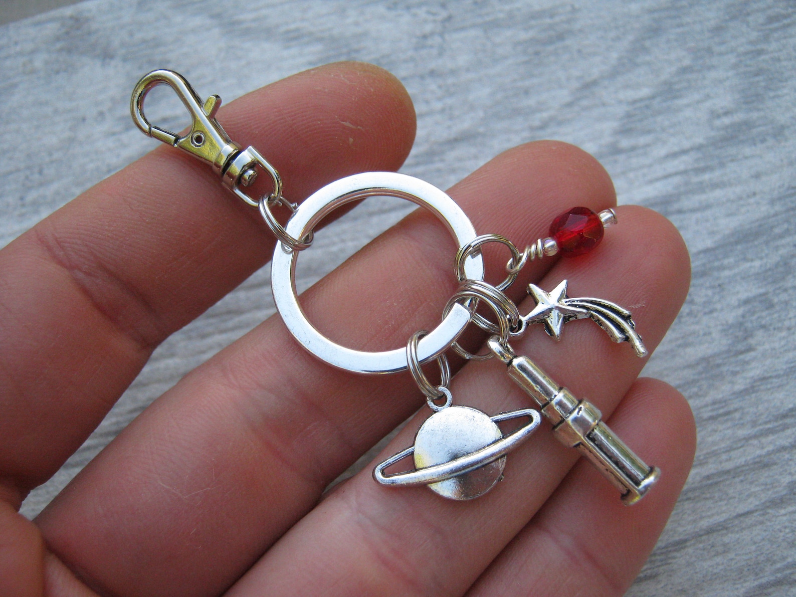 Astronomer Keychain, Personalized Targazer Zipper Pull, Astronomy ...