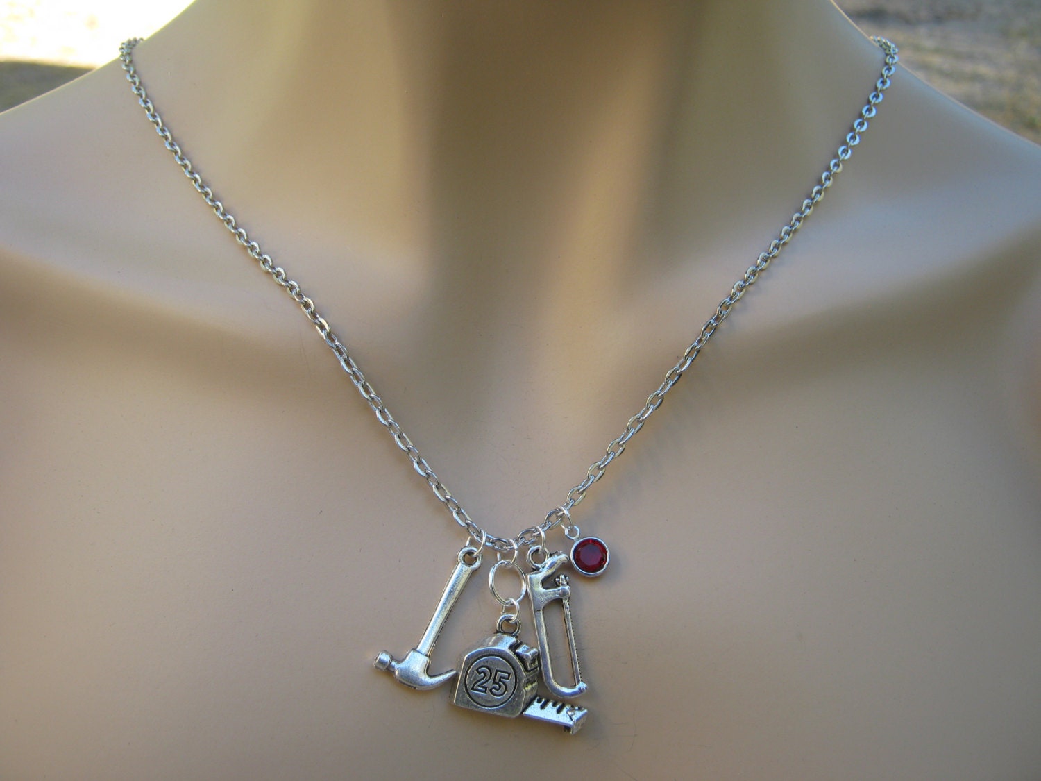 Construction Worker Necklace, Handyman Handywoman Jewelry, Woodworker ...