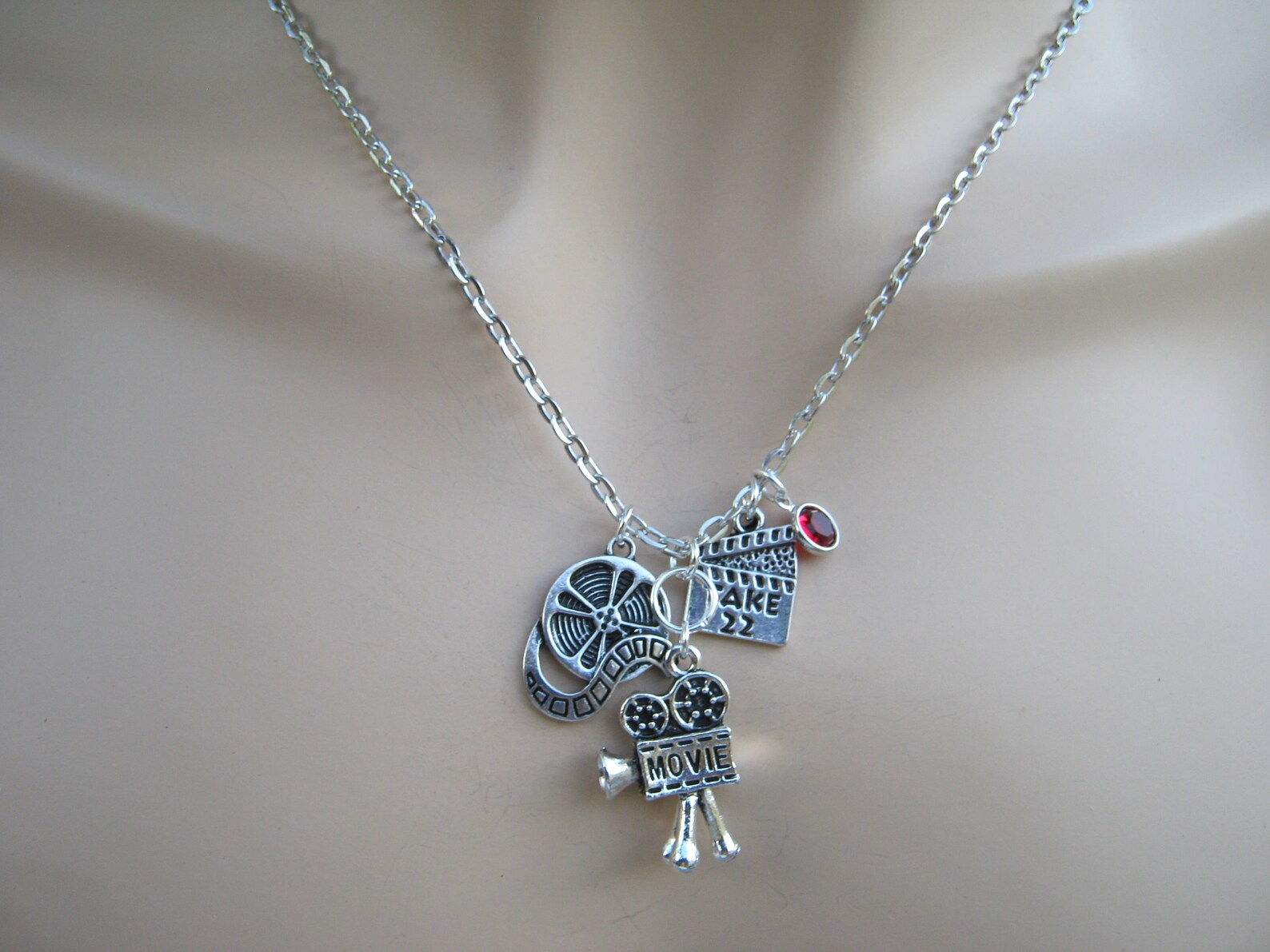 Film Necklace, Actor Actress Necklace, Movie Buff Jewelry, Personalized ...