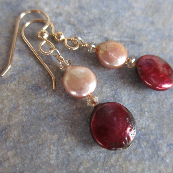 Crimson Red Pearls - Etsy