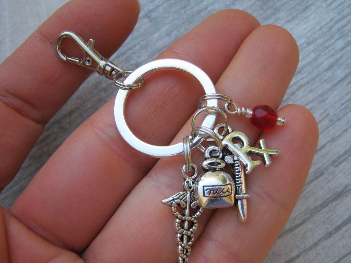 Pharmacist Keychain Pharm D Zipper Pull Caduceus | Etsy