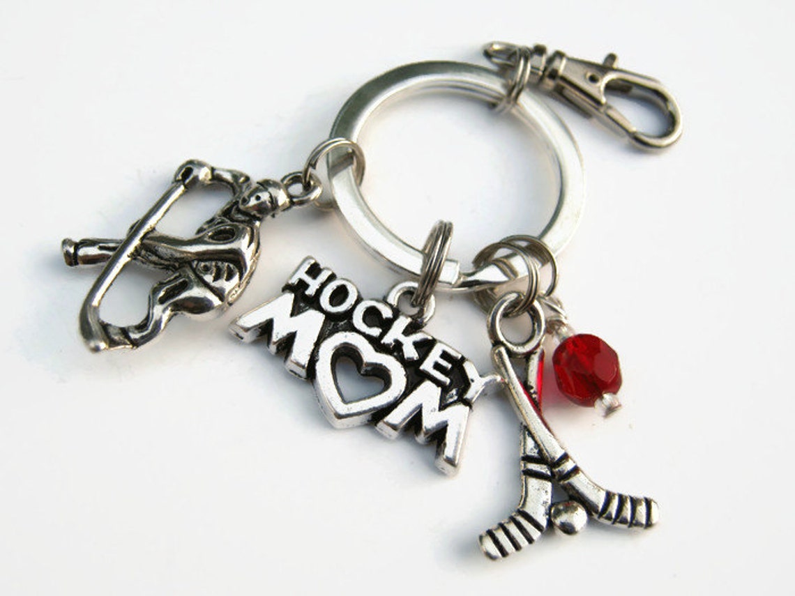 Hockey Mom Keychain, Ice Hockey Zipper Pull, Personalized Accessory ...