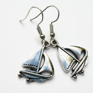 Sailboat Earrings, Sailing Earrings, Personalized Nautical Earrings ...