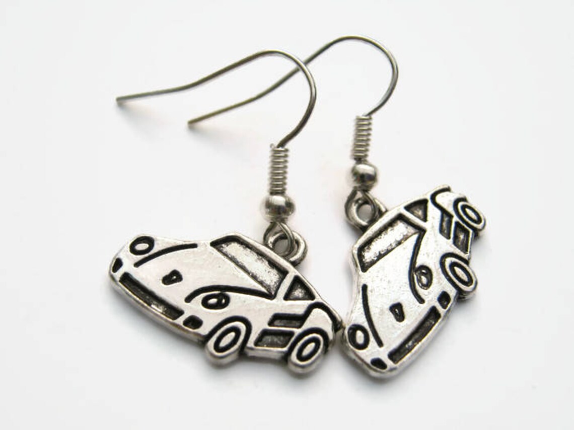 Race Car Earrings Personalized Racing Earrings Race Charm - Etsy