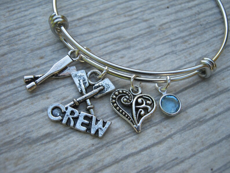 Personalized Crew Bracelet Expandable Bangle Bracelet Rowing | Etsy