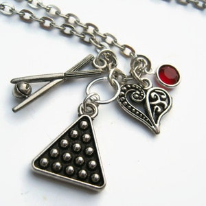 Billiards Birthstone Necklace, Personalized Jewelry, Snooker Neckace ...