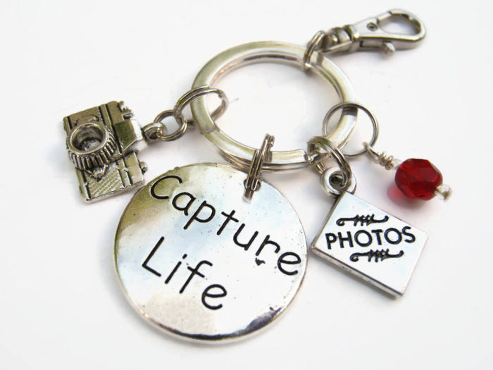 Personalized Photograper Keychain, Photo Zipper Pull, Capture Life ...