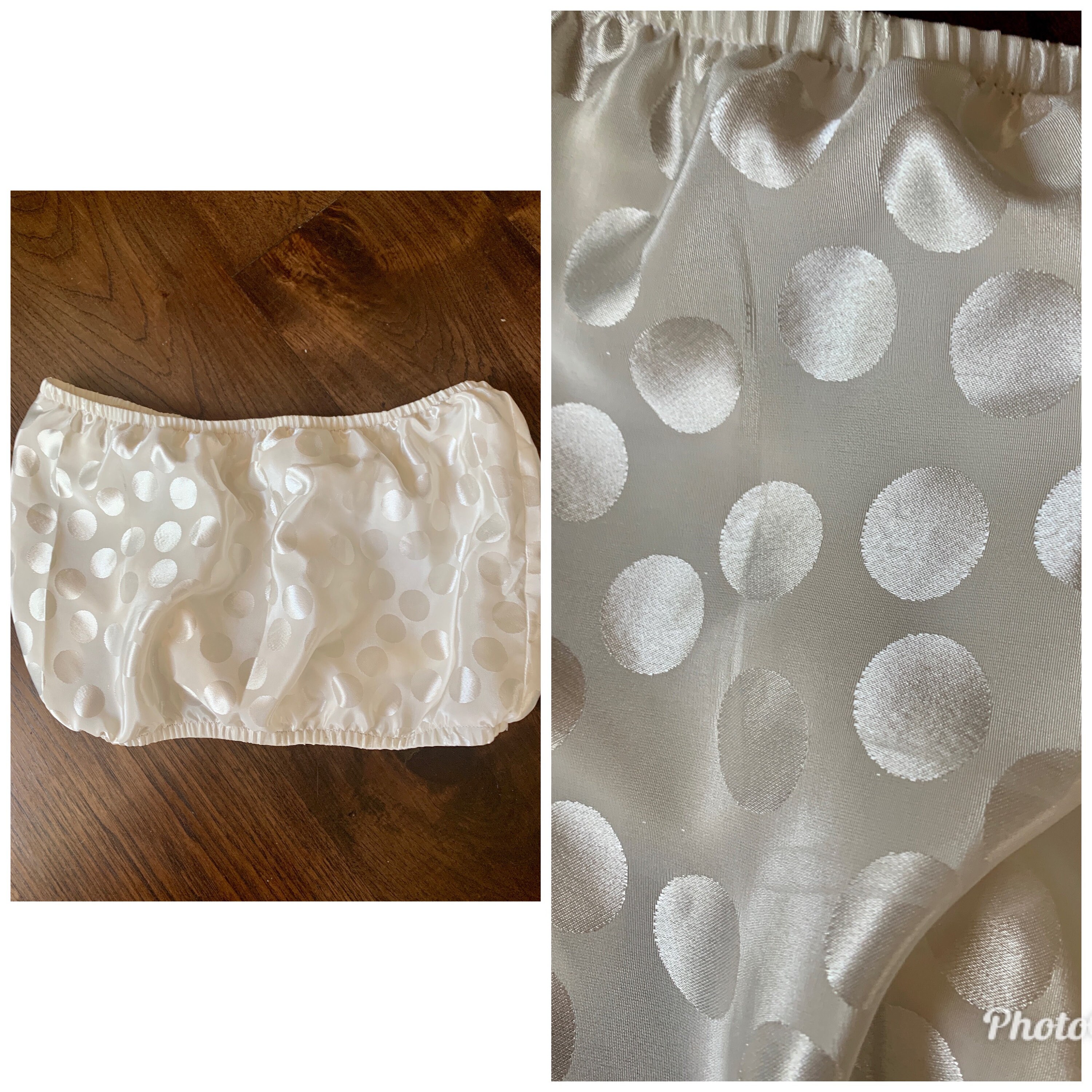 80s Upcycled Tube Top From Dress White Polka Dot - Etsy