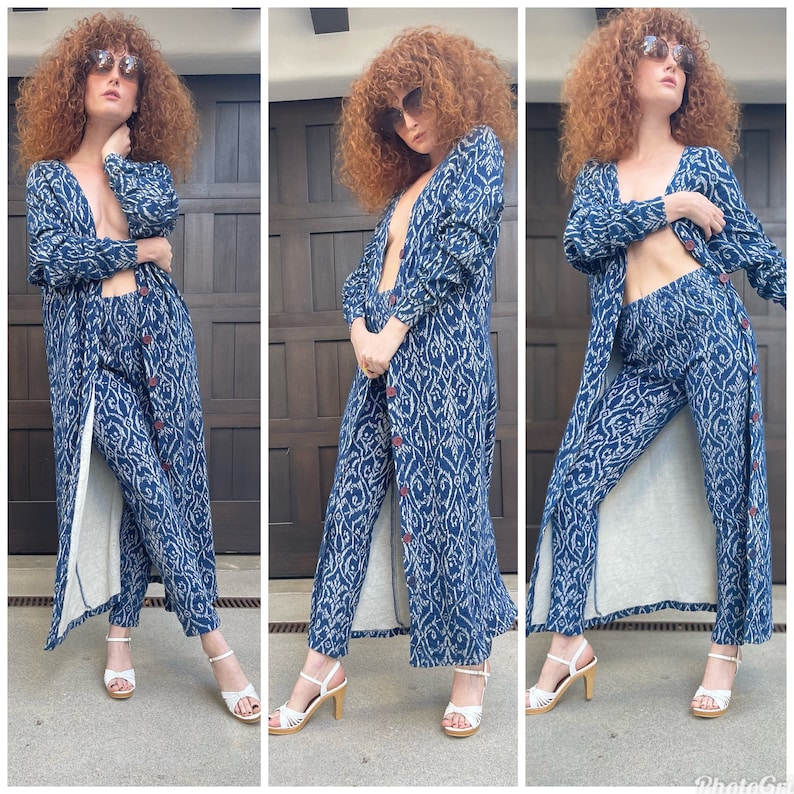 80s Fabulous 2 Piece Matching Set Kimono Jacket High Waist - Etsy