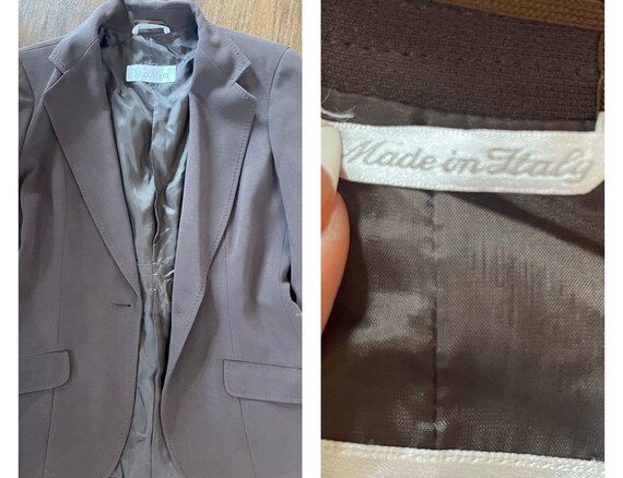 Max Mara Made In Italy Chocolate Blazer office core S… - Gem