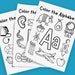 Alphabet Coloring Pages | Vowels AEIOU Only | Color the Alphabet ...