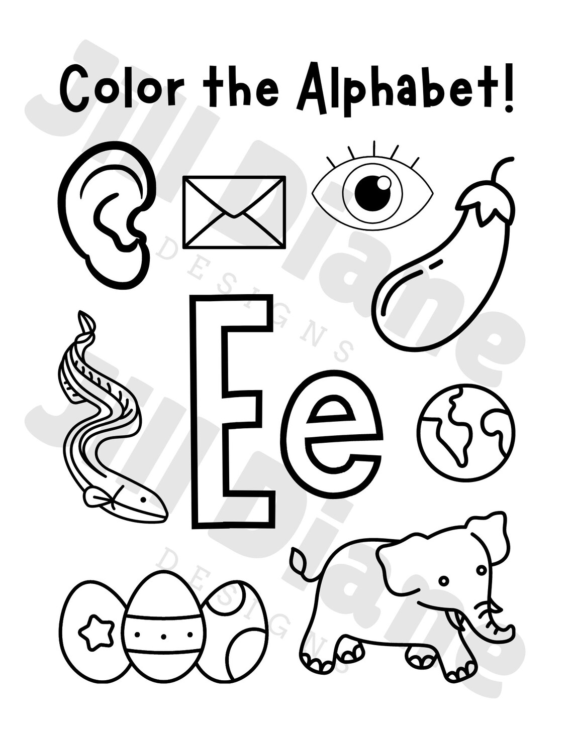 Alphabet Coloring Pages Vowels AEIOU Only Color the Alphabet Preschool ...