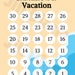 Vacation Countdown Calendar | 30 Days | Beach Theme | Printable (PDF ...