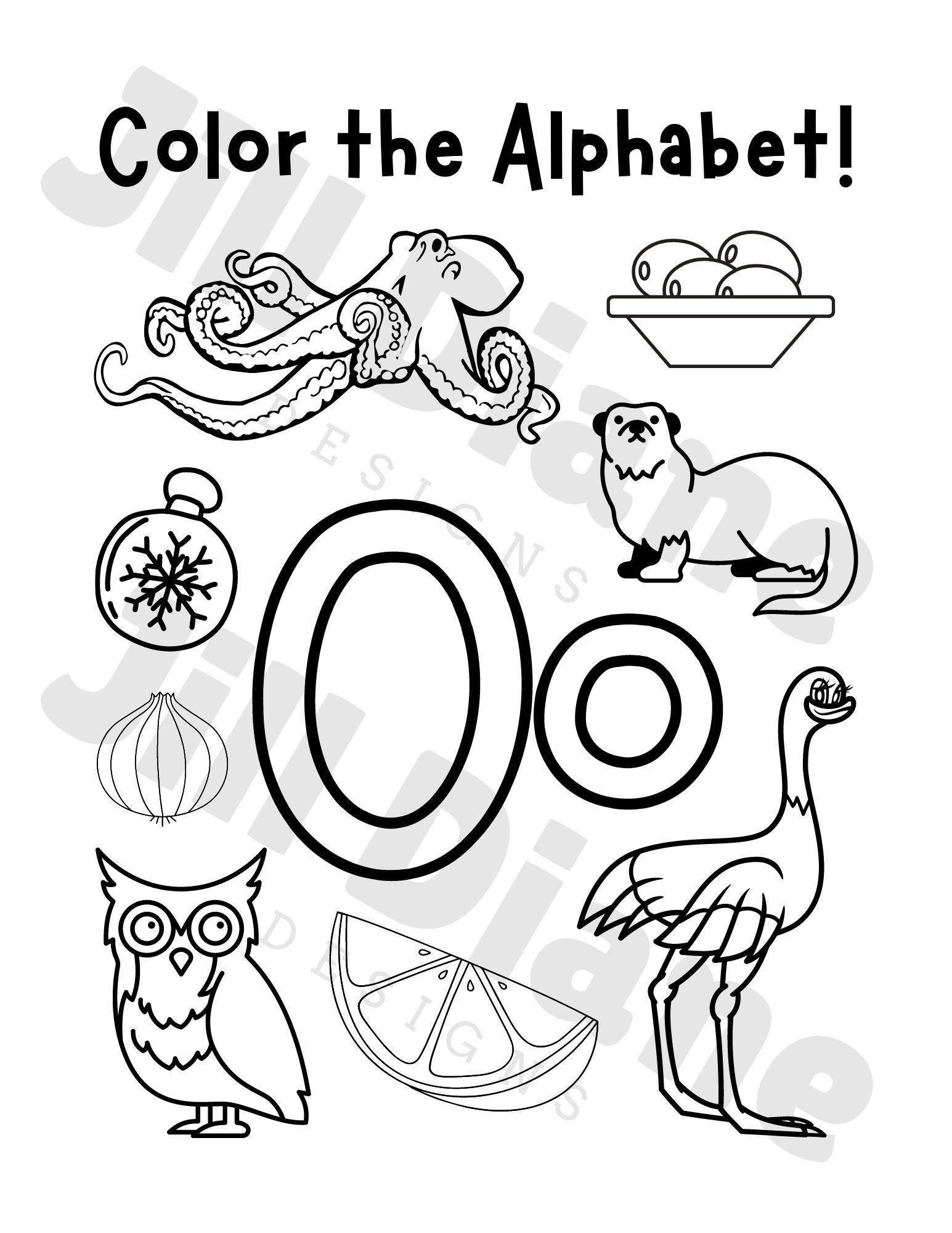 Alphabet Coloring Pages | Vowels AEIOU Only | Color the Alphabet ...