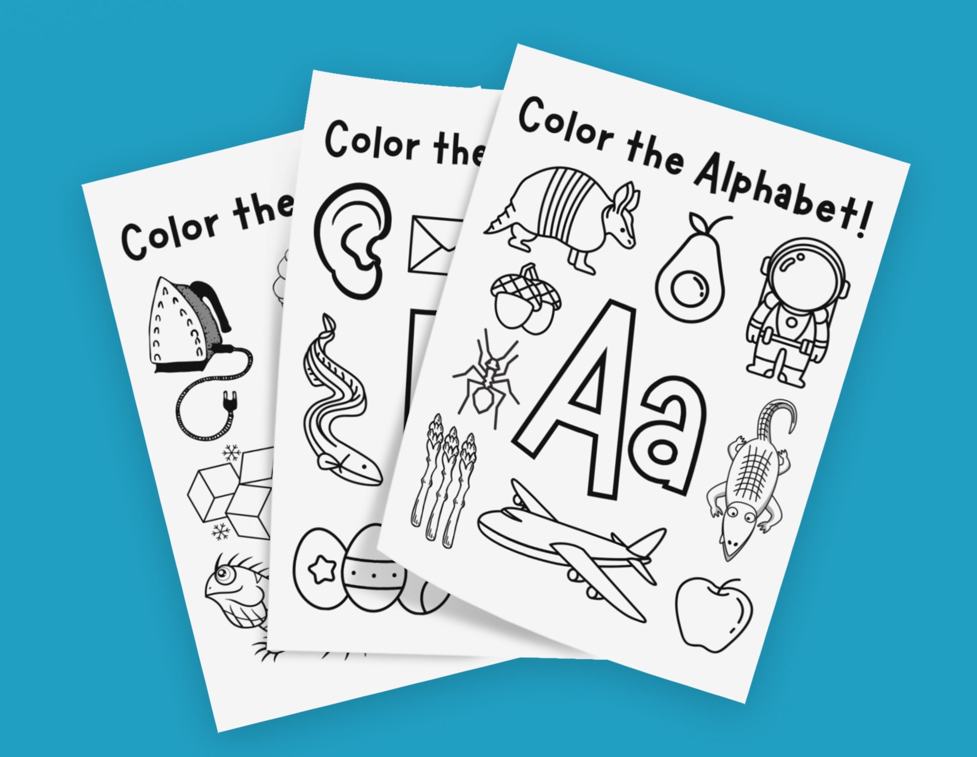 Alphabet Coloring Pages | Vowels AEIOU Only | Color the Alphabet ...