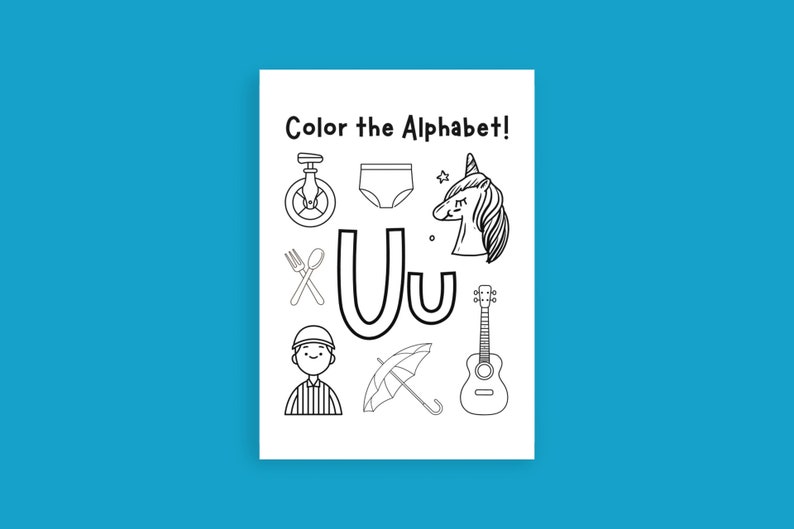 Alphabet Coloring Pages Vowels AEIOU Only Color the - Etsy