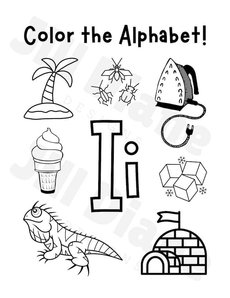 Alphabet Coloring Pages Vowels AEIOU Only Color the - Etsy