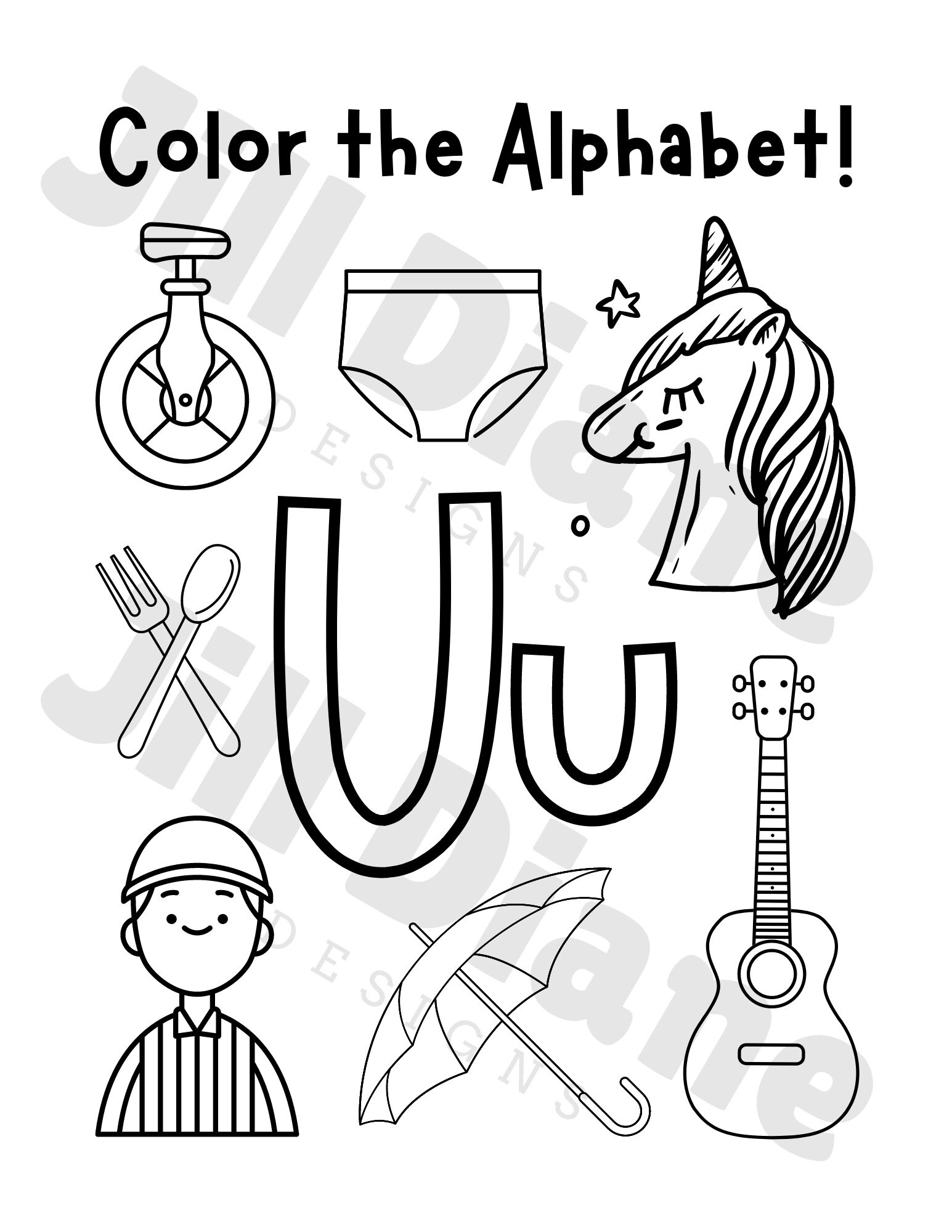 Alphabet Coloring Pages | Vowels AEIOU Only | Color the Alphabet ...