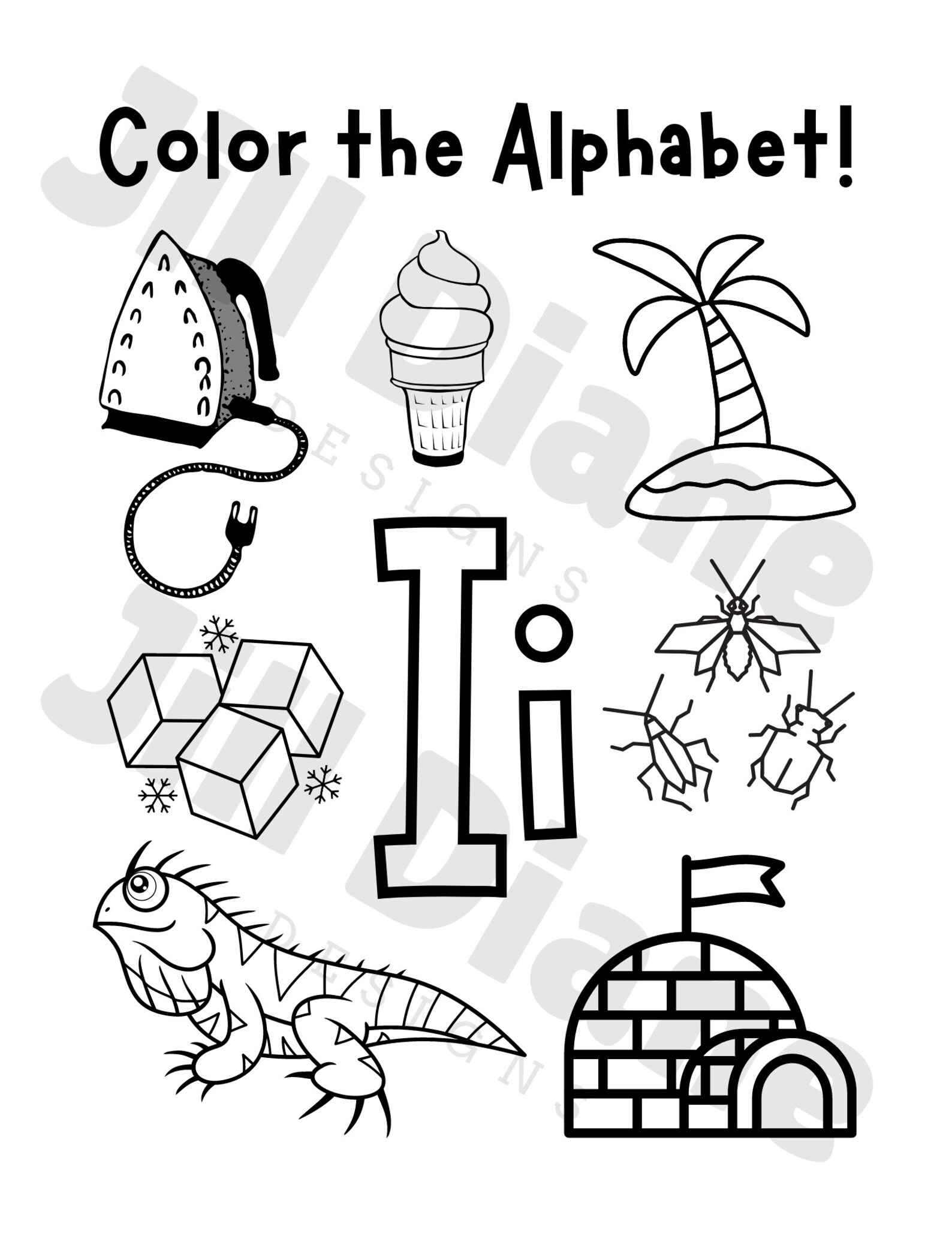 Alphabet Coloring Pages | Vowels AEIOU Only | Color the Alphabet ...