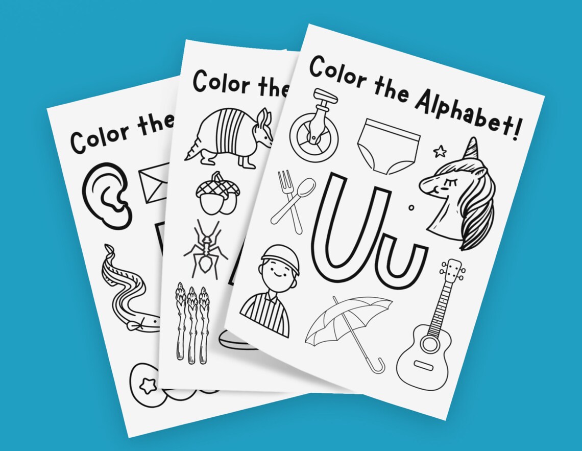 Alphabet Coloring Pages Vowels AEIOU Only Color the Alphabet Preschool ...