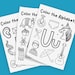 Alphabet Coloring Pages | Vowels AEIOU Only | Color the Alphabet ...