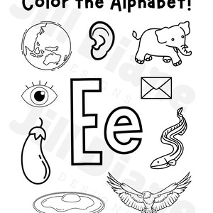 Alphabet Coloring Pages Vowels AEIOU Only Color the - Etsy