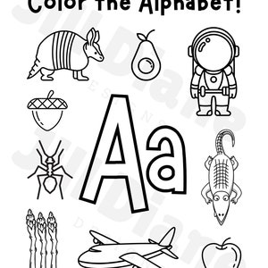 Alphabet Coloring Pages Vowels AEIOU Only Color the - Etsy
