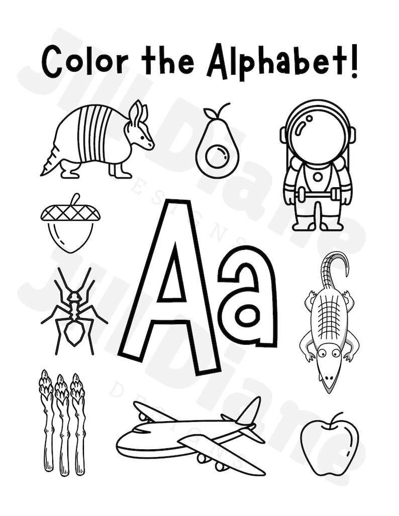 Alphabet Coloring Pages Vowels AEIOU Only Color the - Etsy