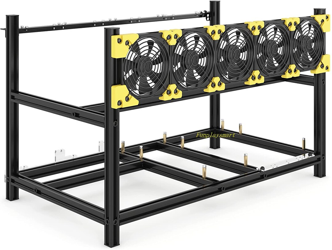 6-GPU Aluminum Mining Case,stackable Cryptocurrency Mining Frame,open ...