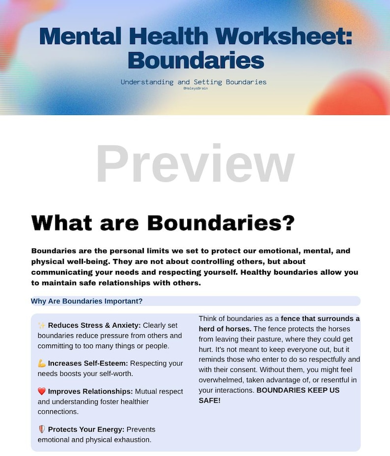 Setting Healthy Boundaries for Kids - Etsy