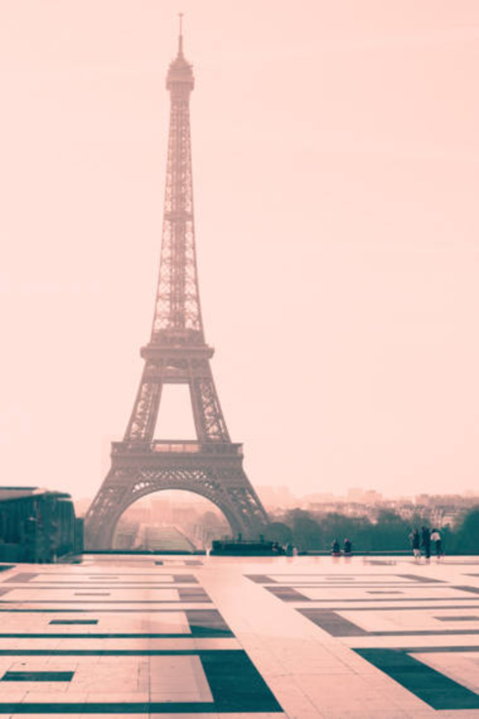 Blush pink wall art Paris prints travel photography Paris | Etsy