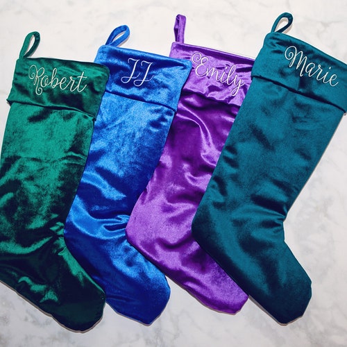 Custom Large Velvet Christmas Stocking Monogrammed / - Etsy