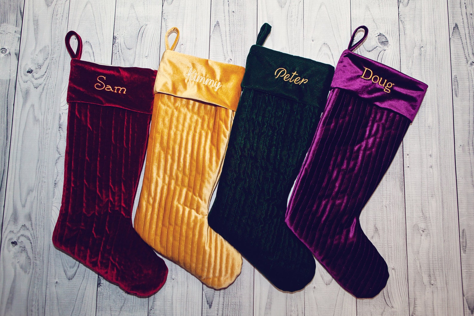 Custom Large Velvet Christmas Stocking Monogrammed / - Etsy