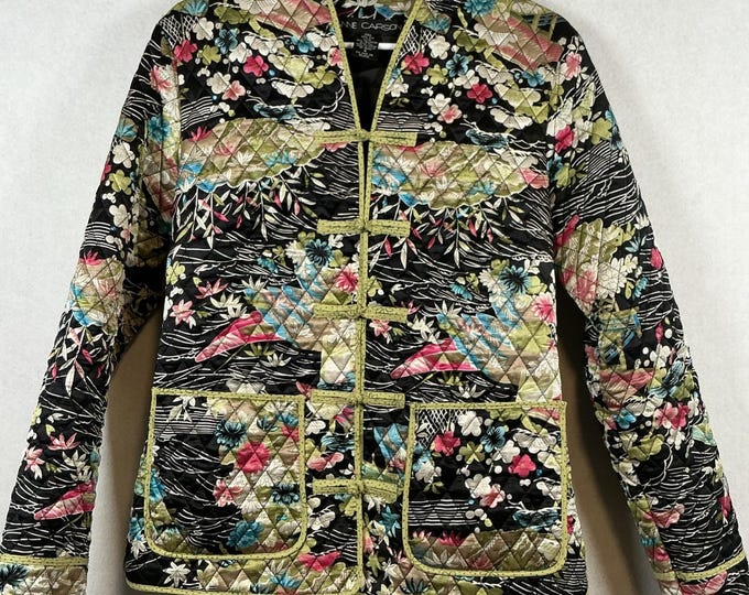 Women's Anne Carson Quilted Silk Asian Japanese Style Jacket/blazer ...