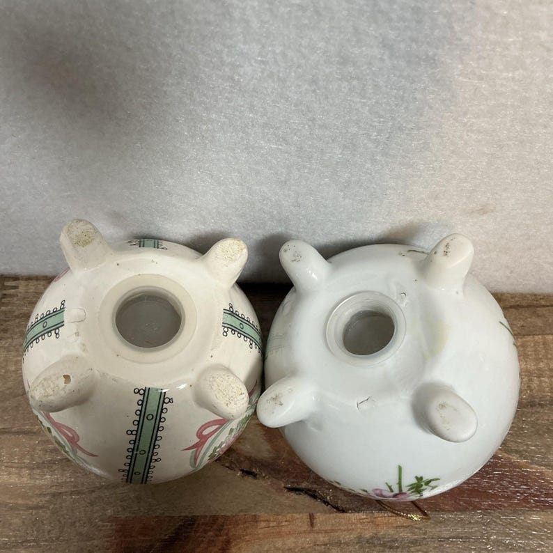 Vintage Ceramic Potpourri Ball Holders 2 Pomanders 3" Hanging Ornament ...