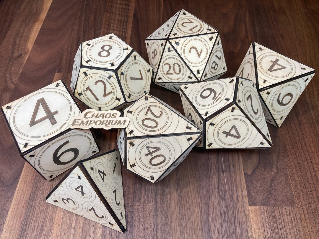 100mm Giant Wooden Dice Full Set, Large Number Dice | Kit or Assembled ...