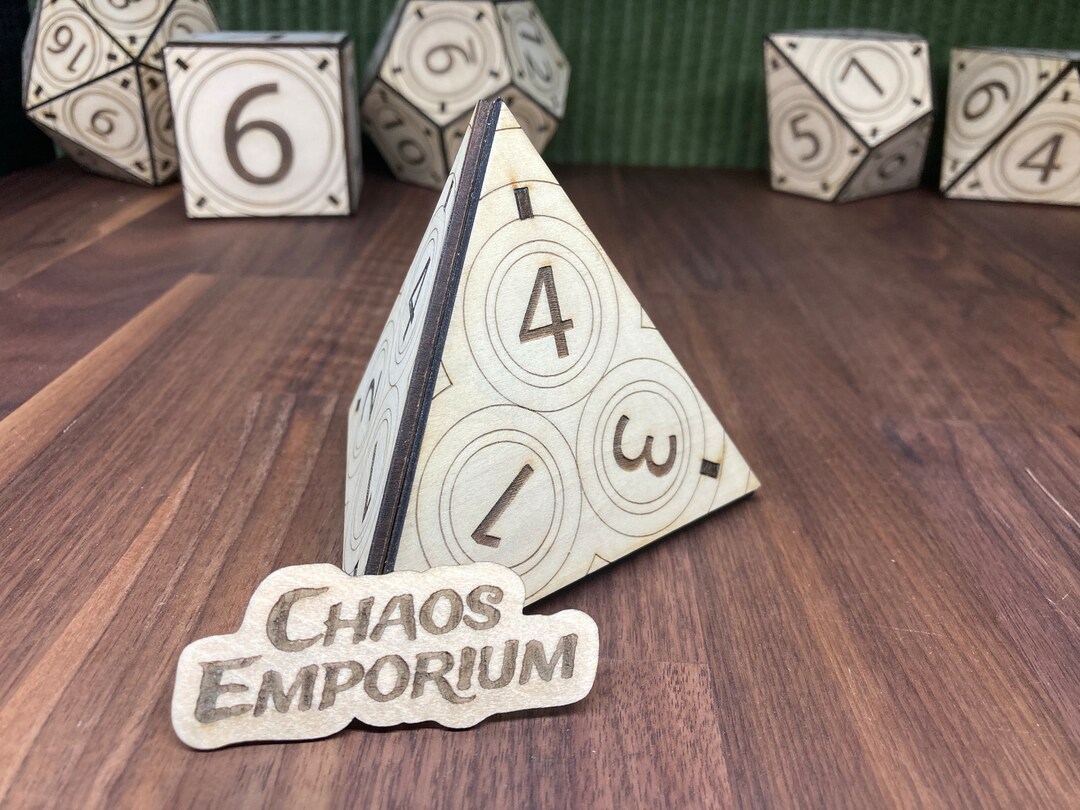 82mm Giant Wooden D4, Large Number Dice | Kit or Assembled | Caltrop ...