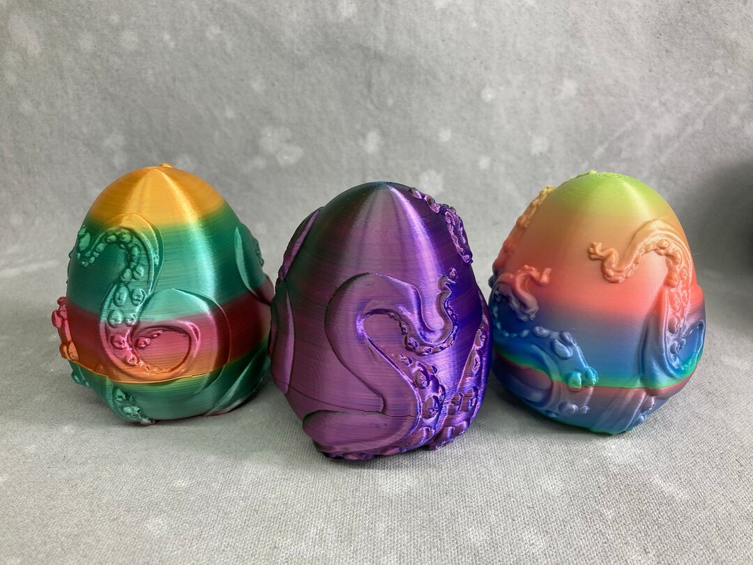 3d Printed Egg, Smooth Tentacle, Fancy Easter Egg, Weird Container ...