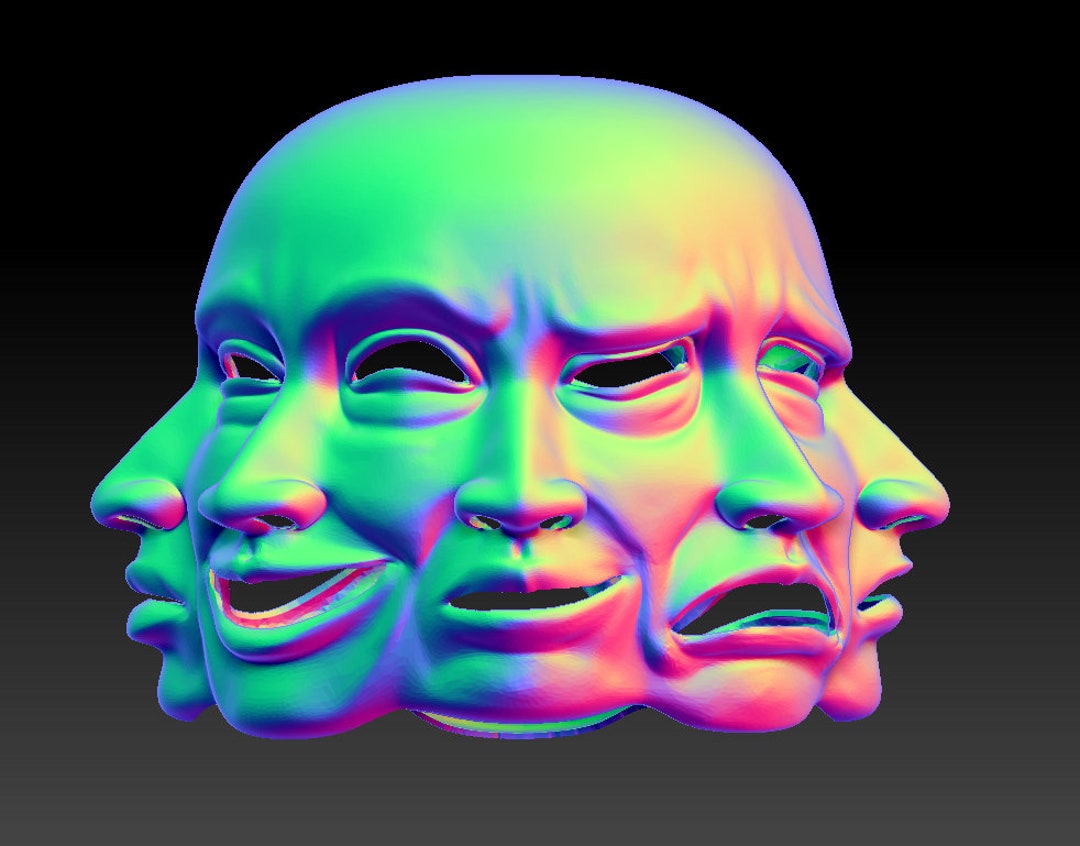 Multi Expression Face Mask, 3d Printable Files - 3D Printable Helmet - Etsy