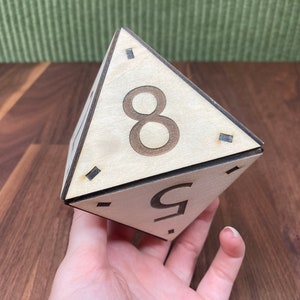 100mm Giant Wooden D20, Large Number Dice | Kit or Assembled ...