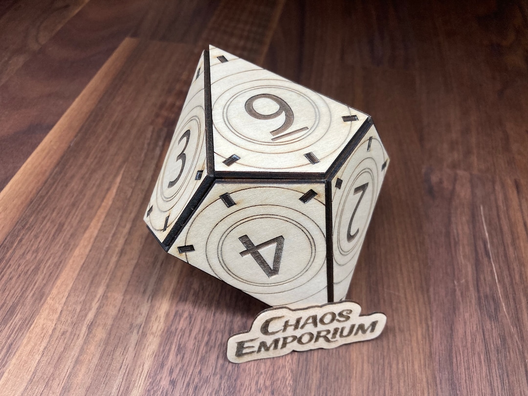 73mm Giant Wooden D10, Large Number Dice | Kit or Assembled | Laser Cut ...