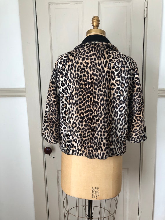 Concrete Jungle 1960s Faux Fur Leopard Print/Black Wo… - Gem