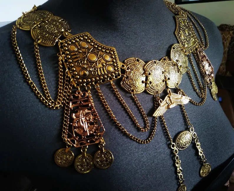 Golden Belly Dance Belt Egypt Cleopatra - Etsy