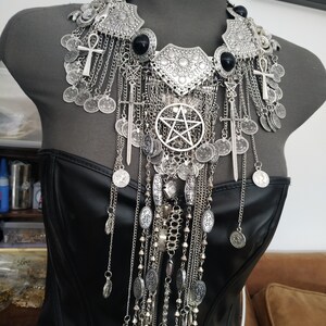 Silver Belt Tribal Belly Dance Pentagram Gothic Snake Ankh - Etsy